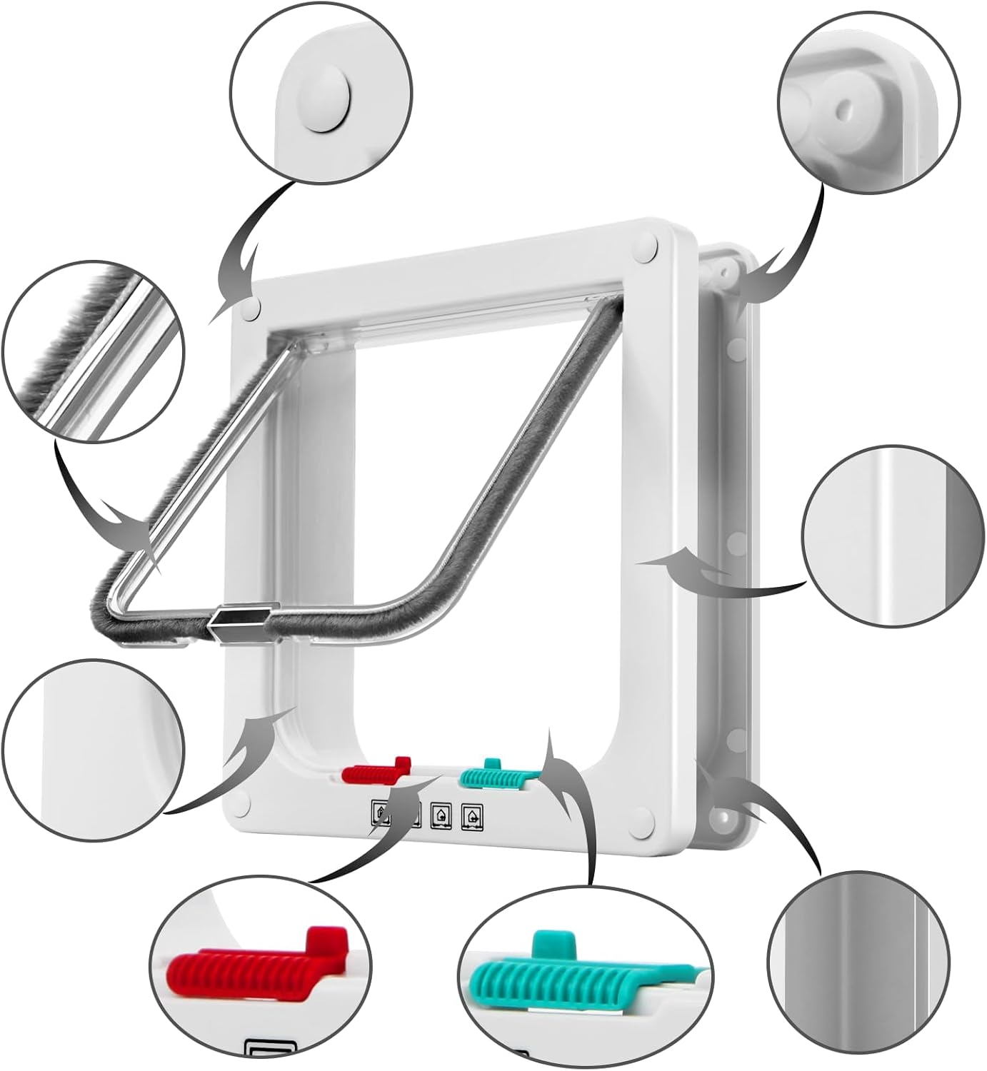 YMYNY ABS Acrylique Chatiere pour Chat, Chatières pour Chien Intérieure ...