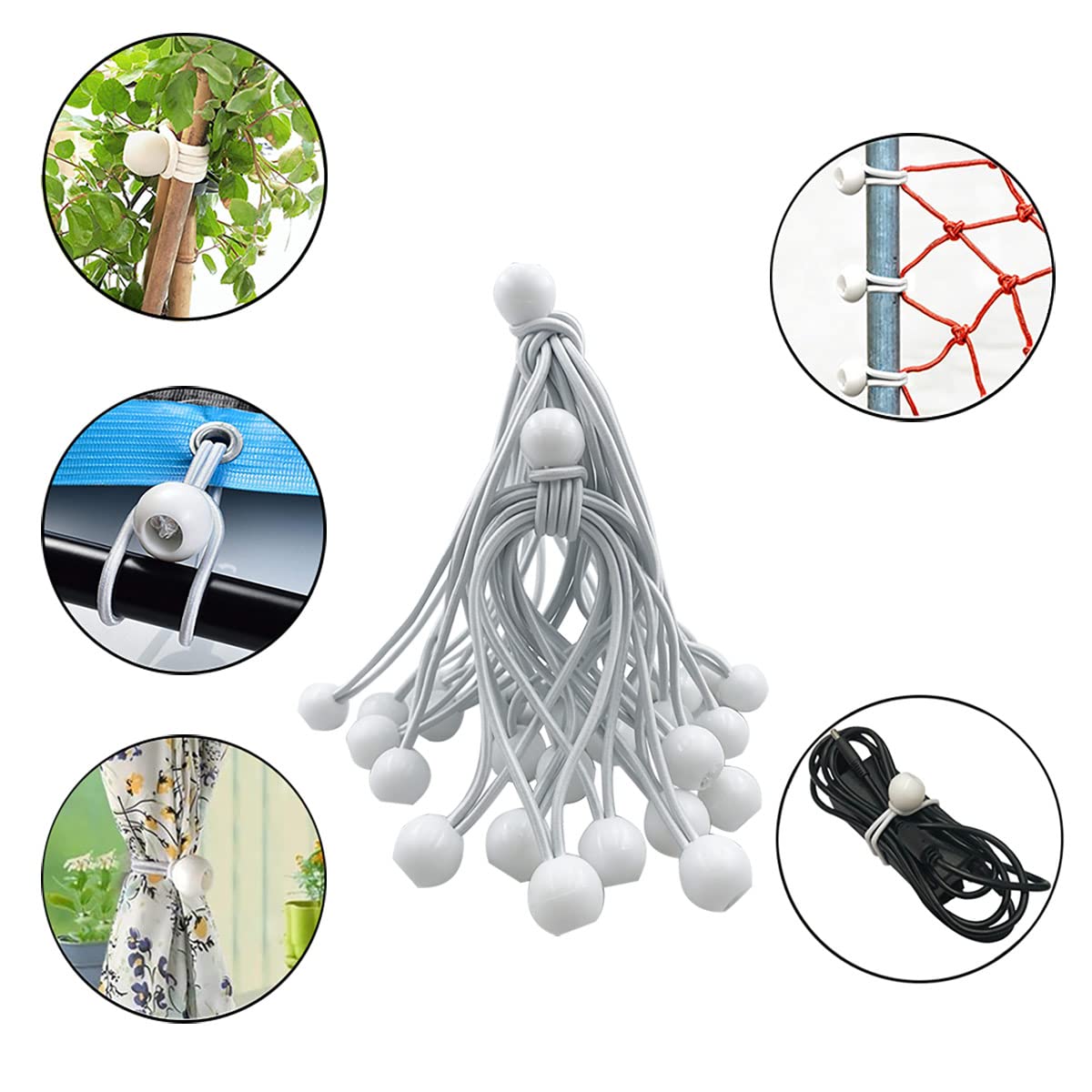 Confezione da 40 corde elastiche con palline Corde elastiche Corde ...