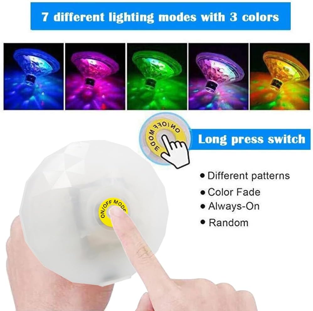 Floating LED Pool Light - Rechargeable Pool Lighting - for Bathroom ...