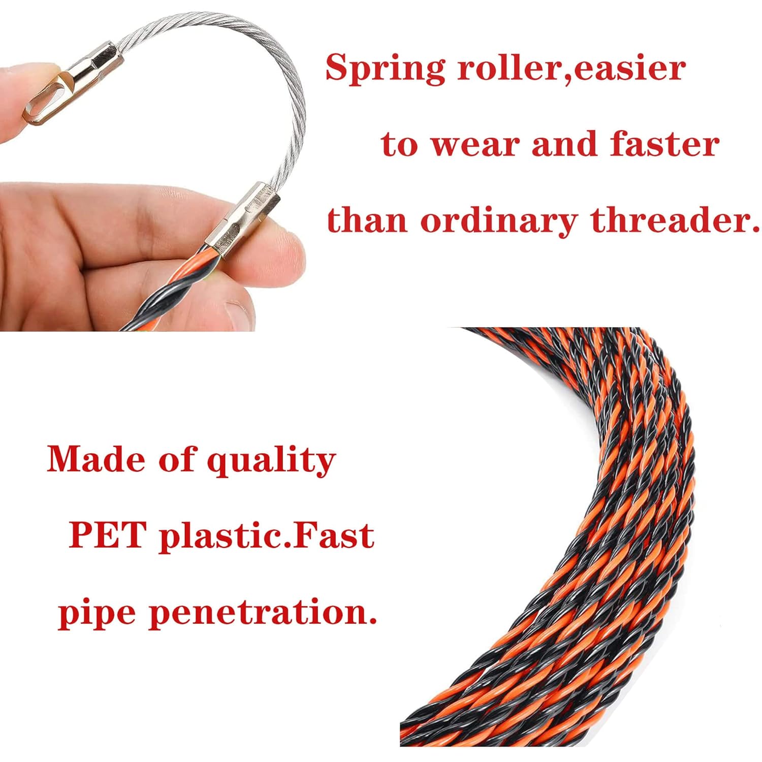 Aiguille Electricien 50M Tire Fil Electrique 5mm Diamètre Aiguille Tire ...
