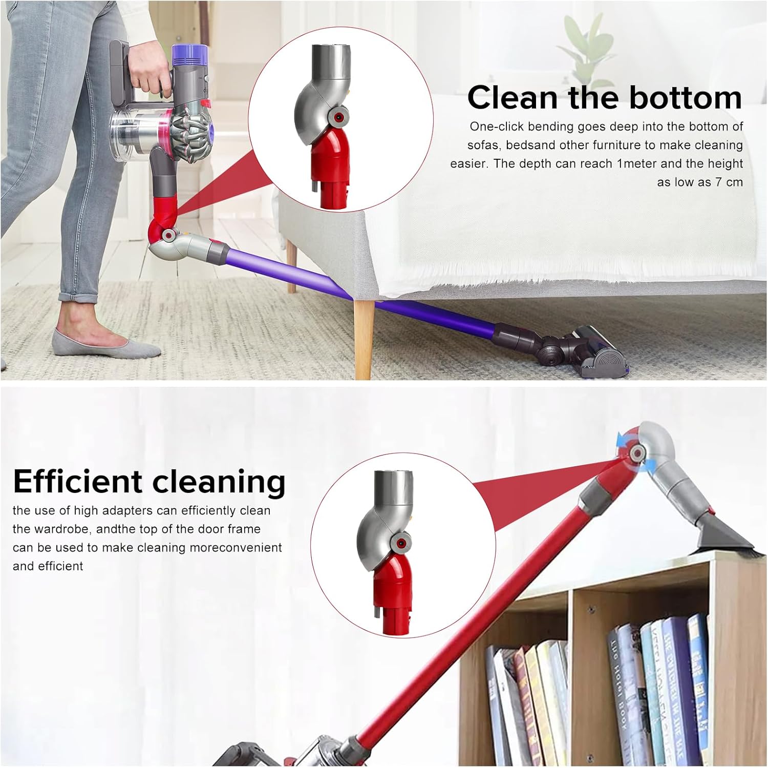 Quick release low furniture adapter 970790-01 compatible with Dyson V7 ...