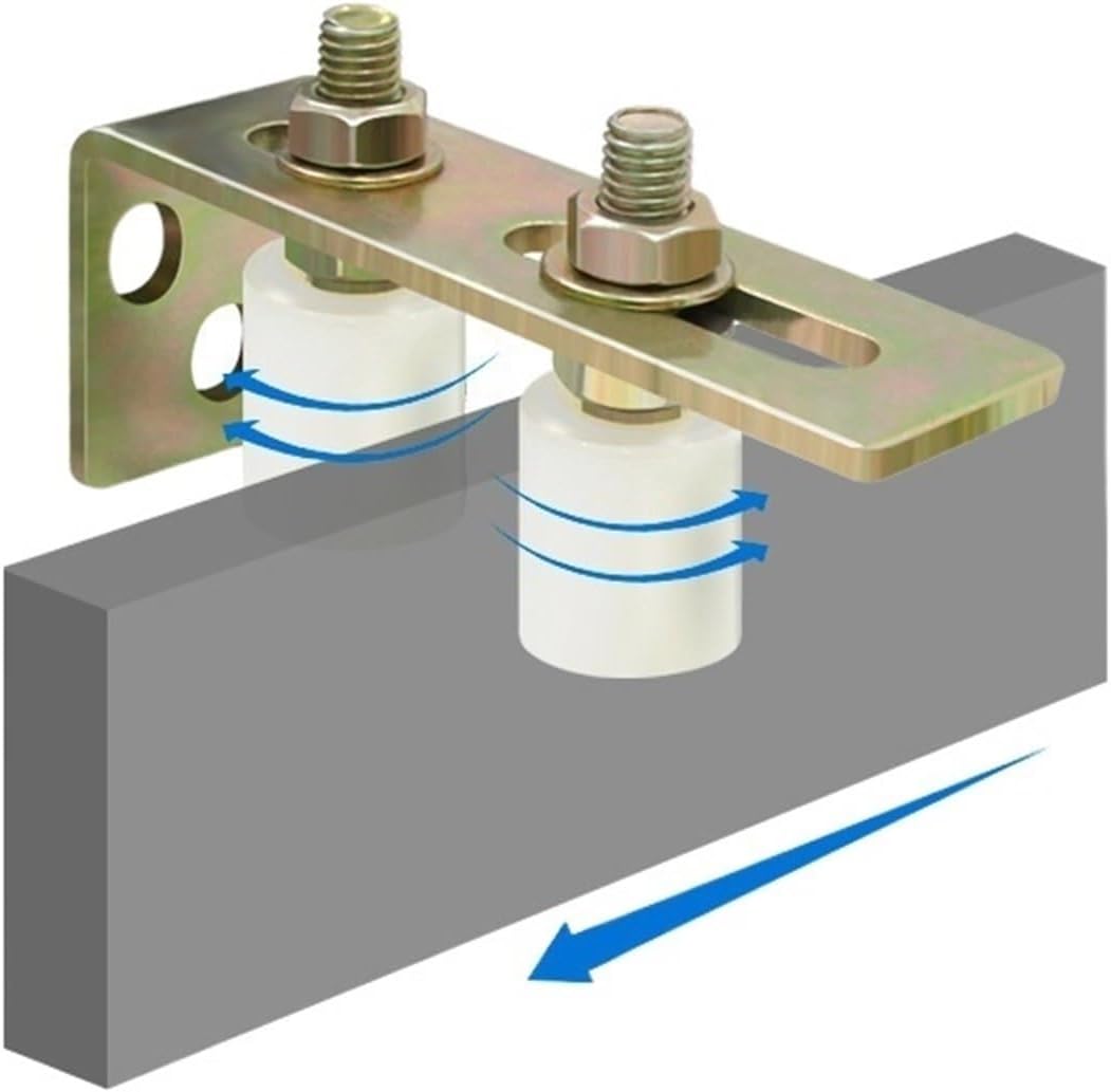 Lot de 2 Guide de Rouleau de Portail Réglable, Rouleau en Nylon avec ...