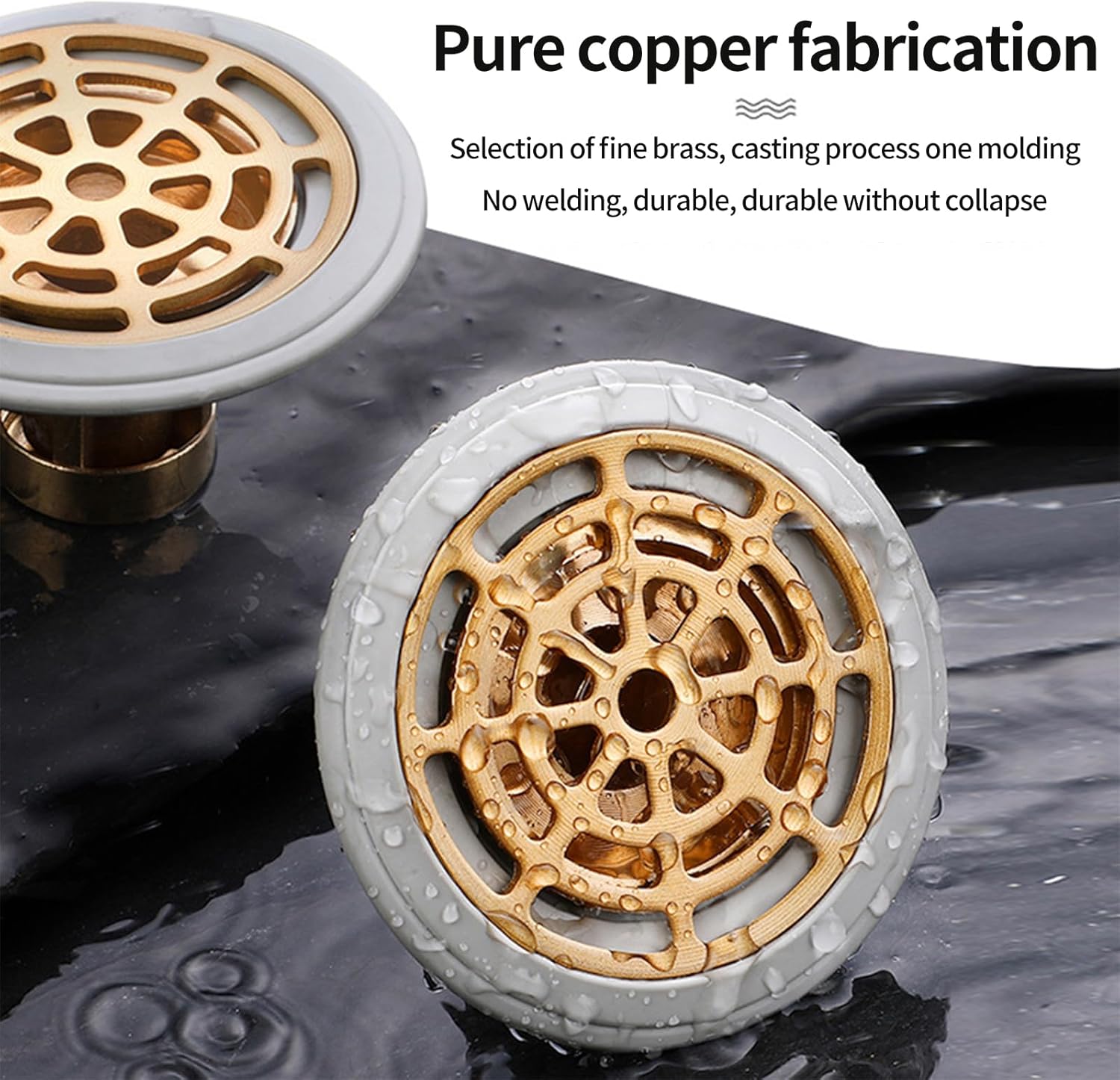 Anti-Odor Copper Shower Plug for Hole Diameter 27-55 mm - Say goodbye ...