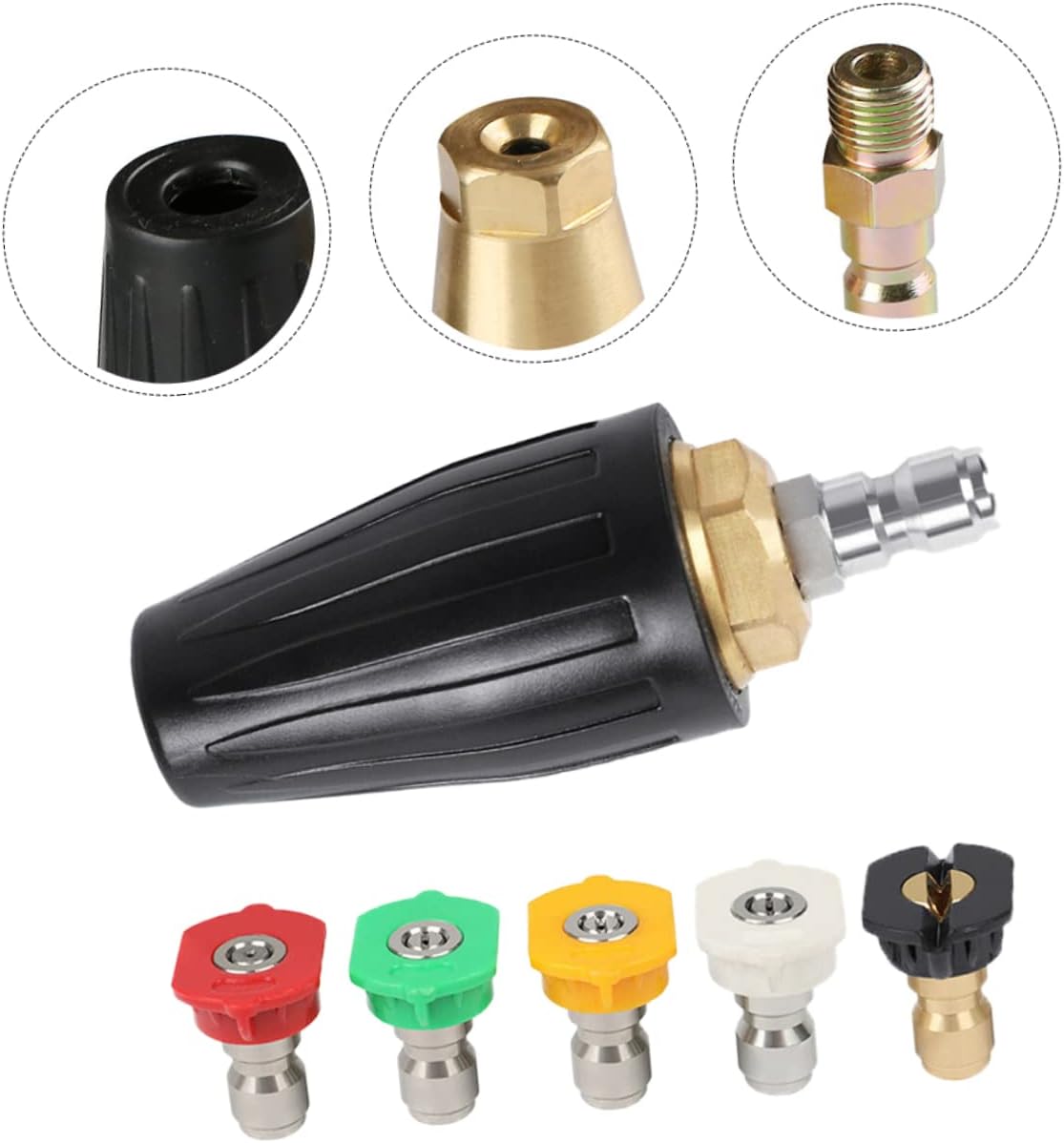 Buse turbo pour nettoyeur haute pression, buse rotative et 7 pointes ...