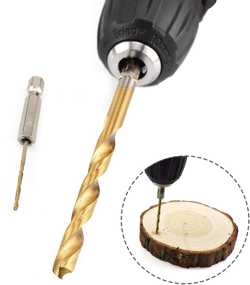 1,5mm - 6,5mm 13PCS HSS Forêt Plaqué en Titane Set Changement Rapide 1/ ...