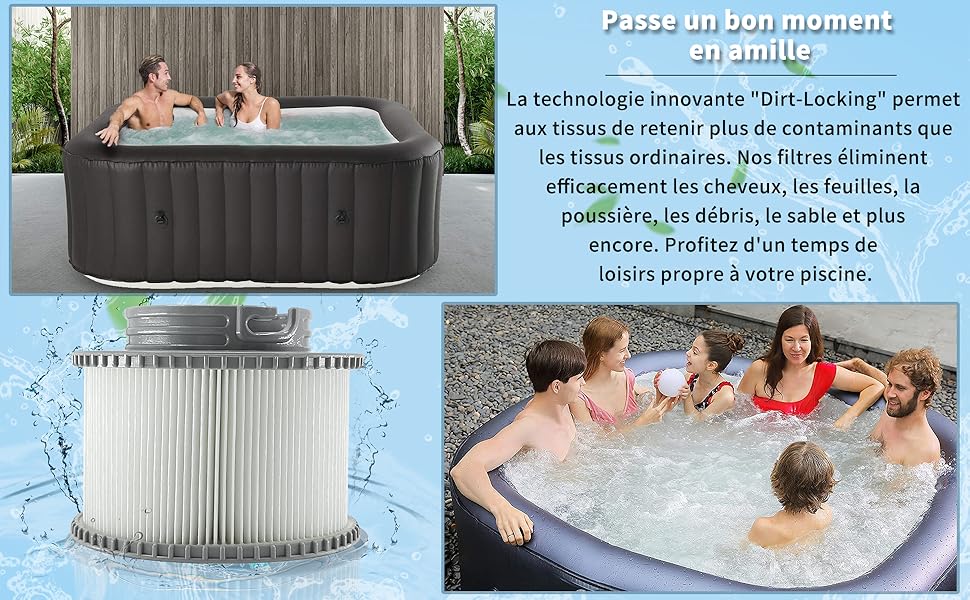 MSPA Cartouches de Rechange de Filtre pour Tous Les modèles Whirlpool ...