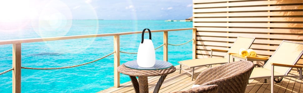 Lampe de Table Rechargeable Extérieur LED 8 Couleurs Télécommande ...