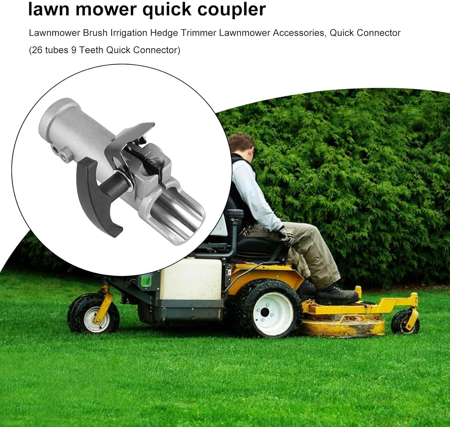 26Mm 9 Cannelures Pièce de jonction pour débroussailleuse,Multifonction ...