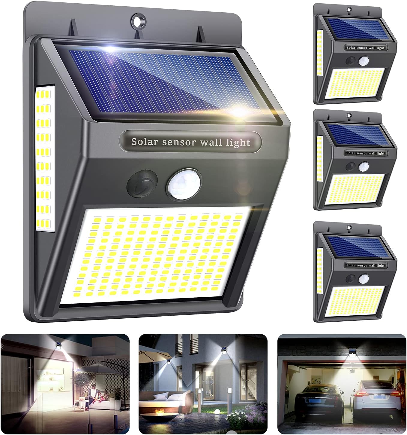 Tigrezy Lampe Solaire Extérieure Innosinpo 4 pcs 216 LED 1000 Lumens ...