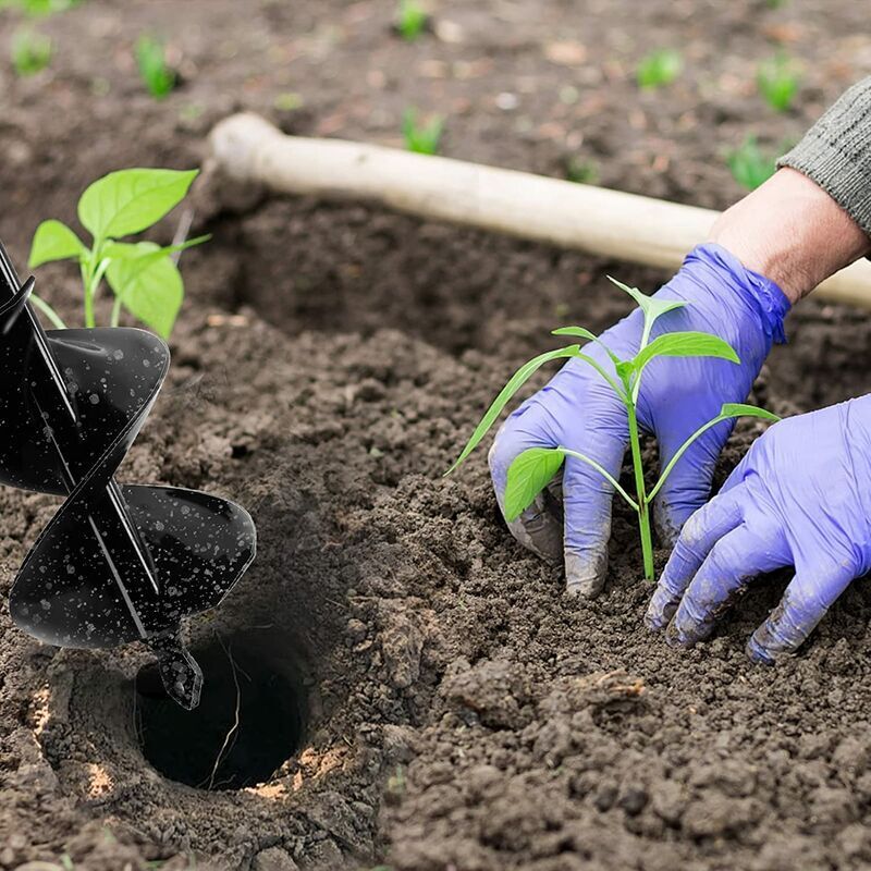 Taladro de barrena para jardín mejorado de 8 x 18 cm, broca espiral ...