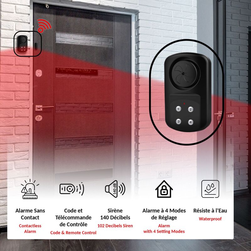Alarme Maison Sans Fil Anti-Intrusion Systeme de Securite - Waterproof ...
