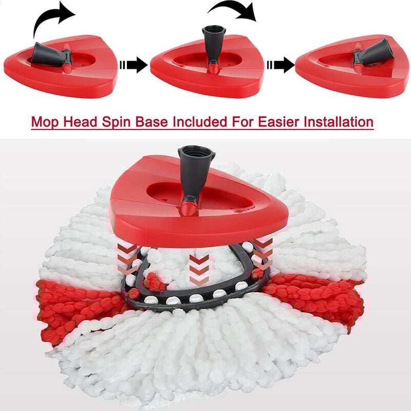 4pcs Microfiber Replacement Mop Heads 1 Mop Head Compatible with Vileda 2 in 1 Turbo Mop O Cedar AAFGVC