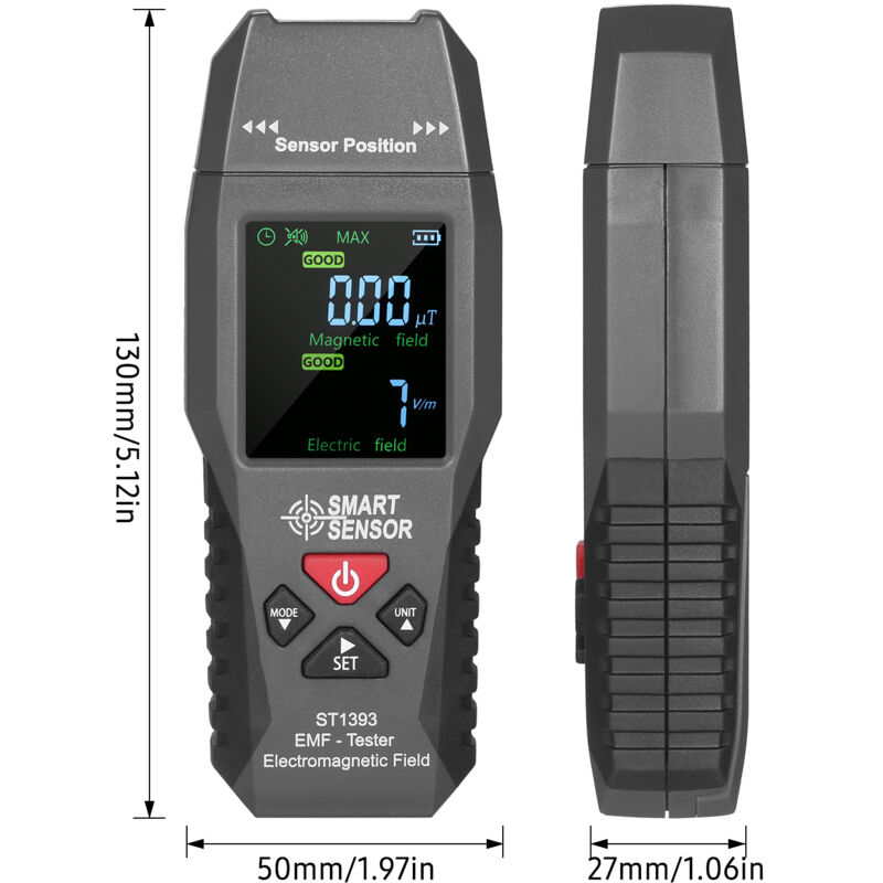 ST1393 EMF Meter Détecteur de champ électromagnétique EMF Mini testeur ...