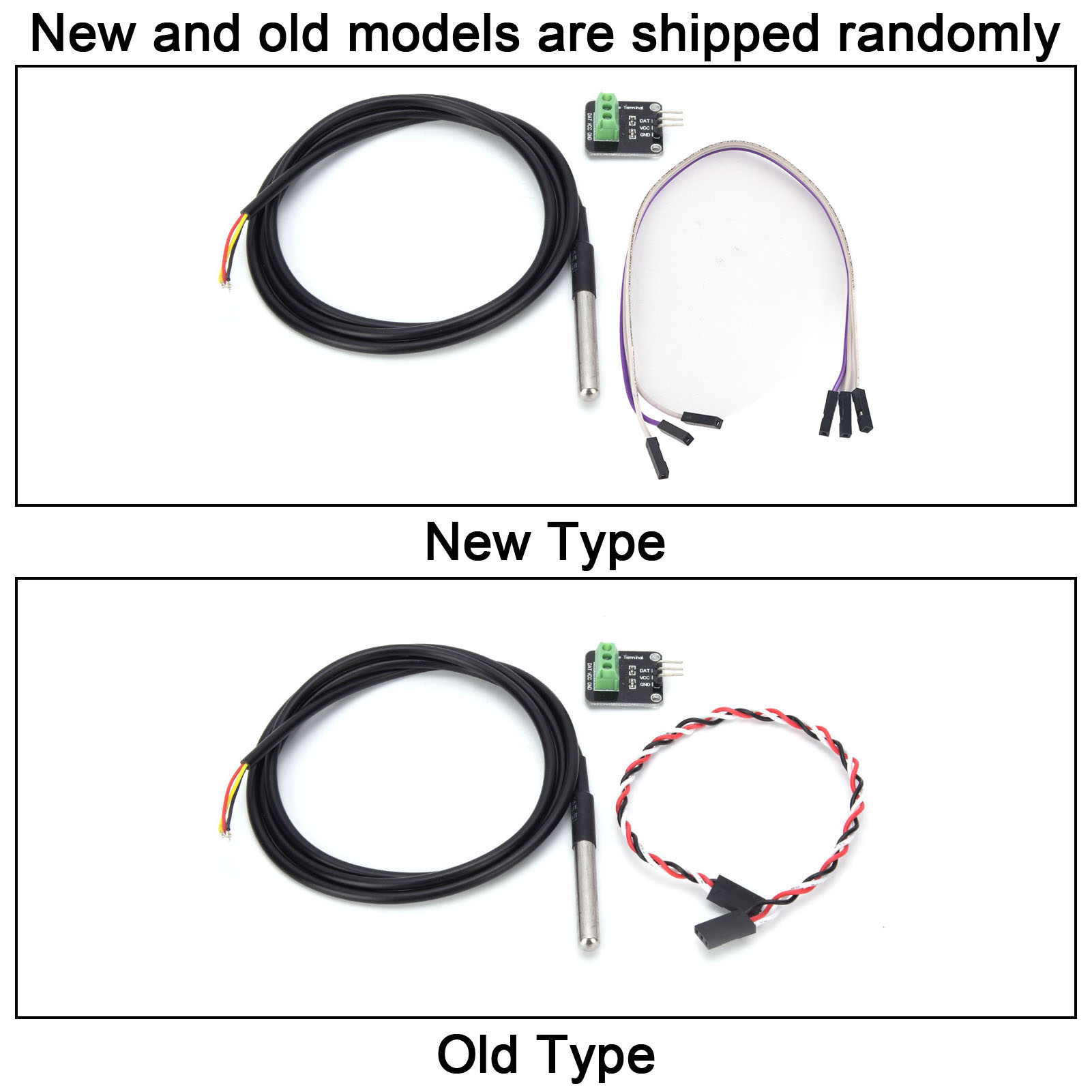 Temperatursensor-Modul-Kit mit 1 m Kabel, wasserdichter Edelstahlsonde ...