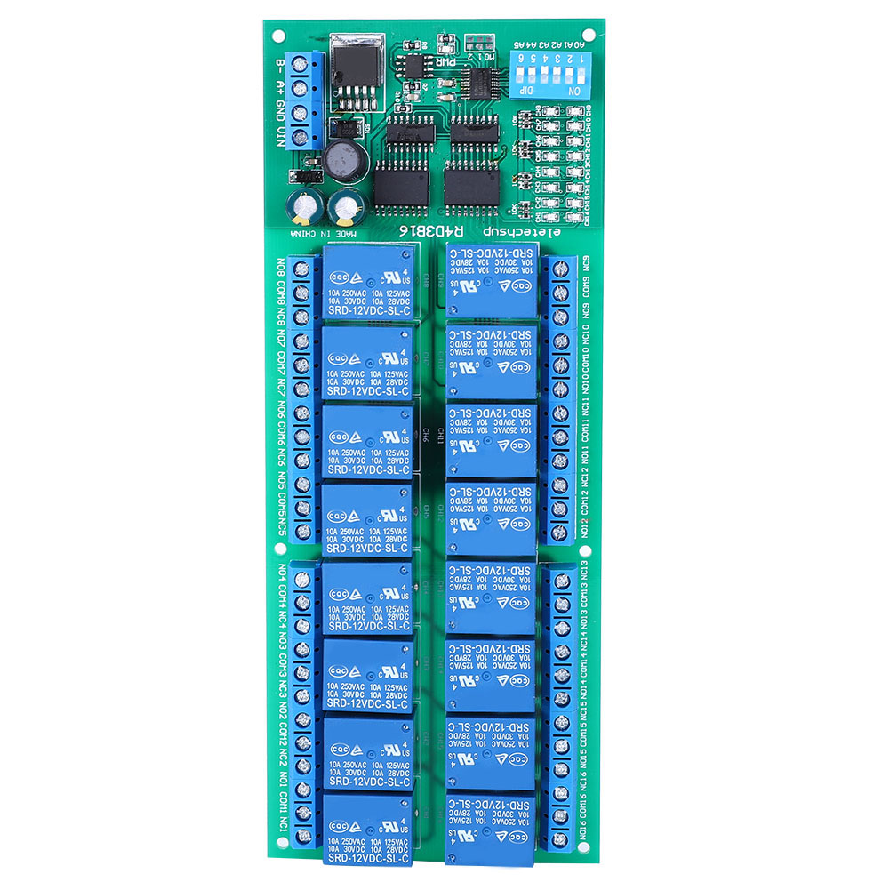 DC 12V RS485 6 canaux Module de Relais Module de Relais Contrôleur PLC ...