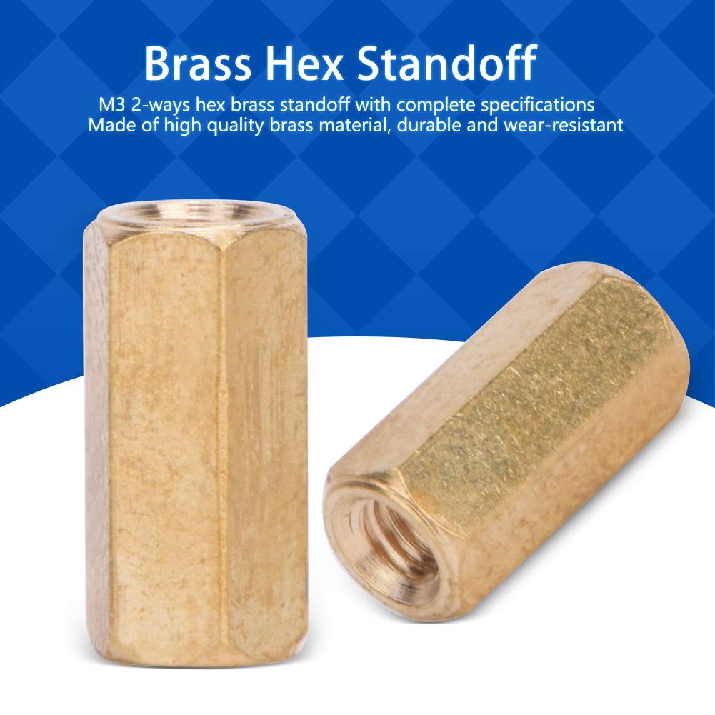 Entretoise en Laiton Couplage M3 Hexagonaux 100 Pièces M3 x 10