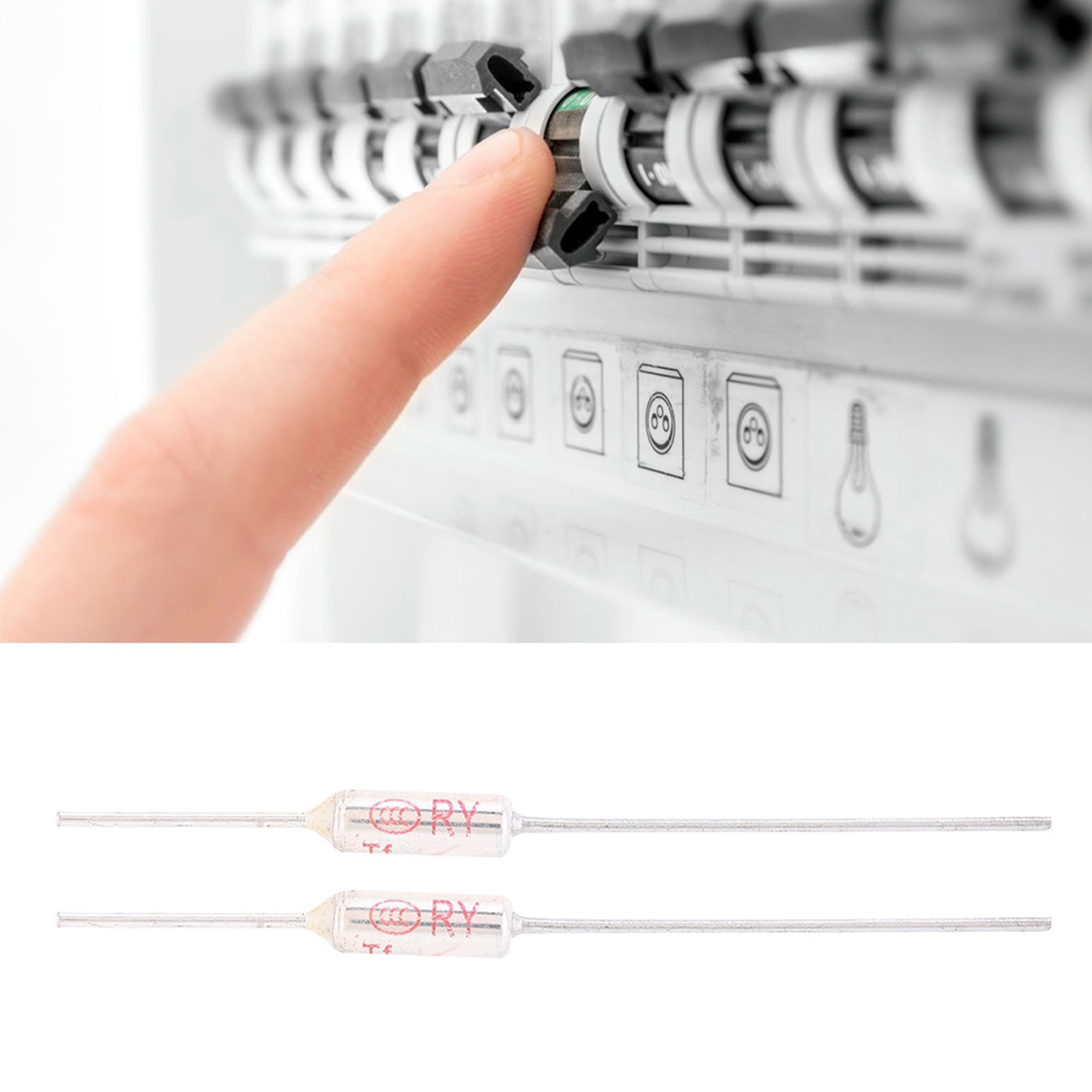 10 Pièces Fusible Thermique 10A 250V 72℃, Coupure de Fusible Thermique de Coque Métallique ...