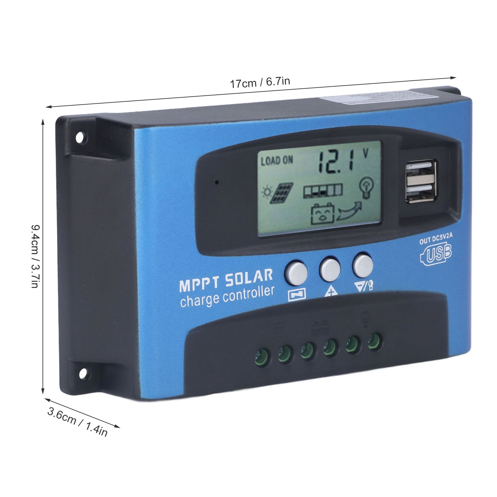 Contrôleur de Charge solaire 12V 24V, MPPT, chargeur de panneau photovoltaïque, contrôleur ...