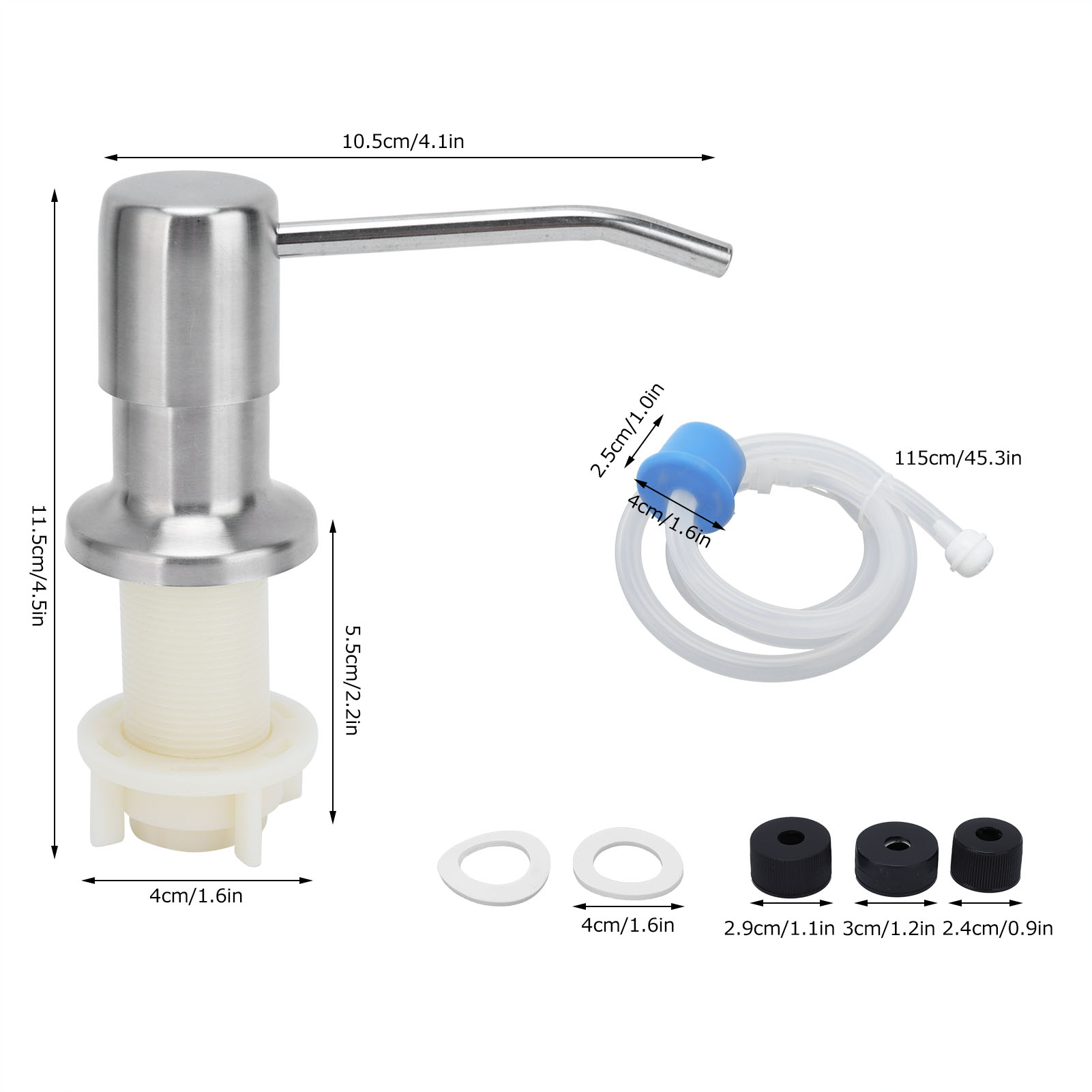 Distributeur de savon，Kit de tête de pompe à savon, évier de cuisine en ...