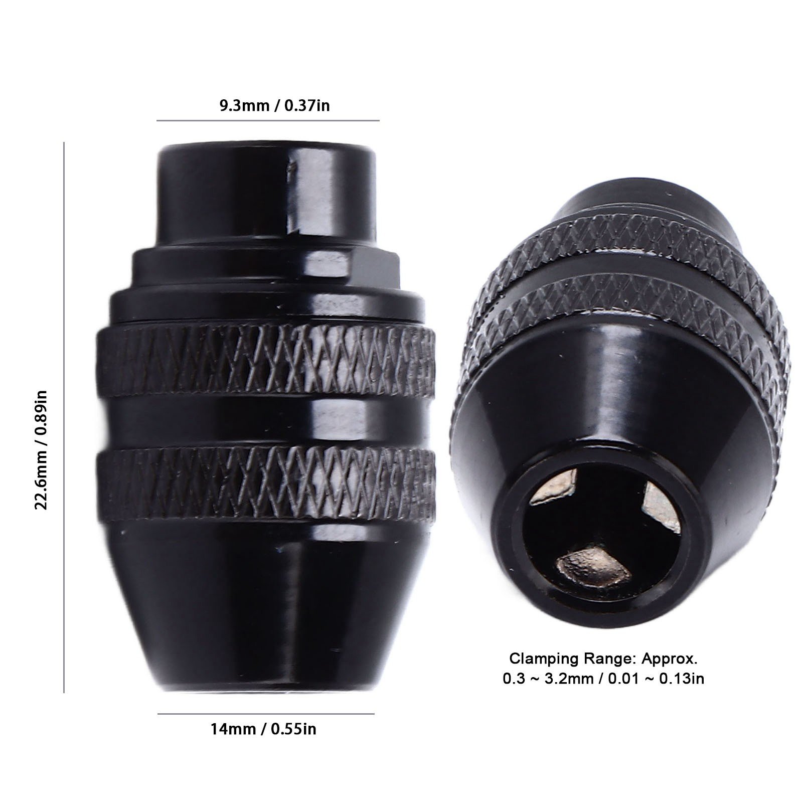 Mandrino autoserrante, mandrino autoserrante in lega di alluminio a 3 griffe da 0,010,13 pollici ...