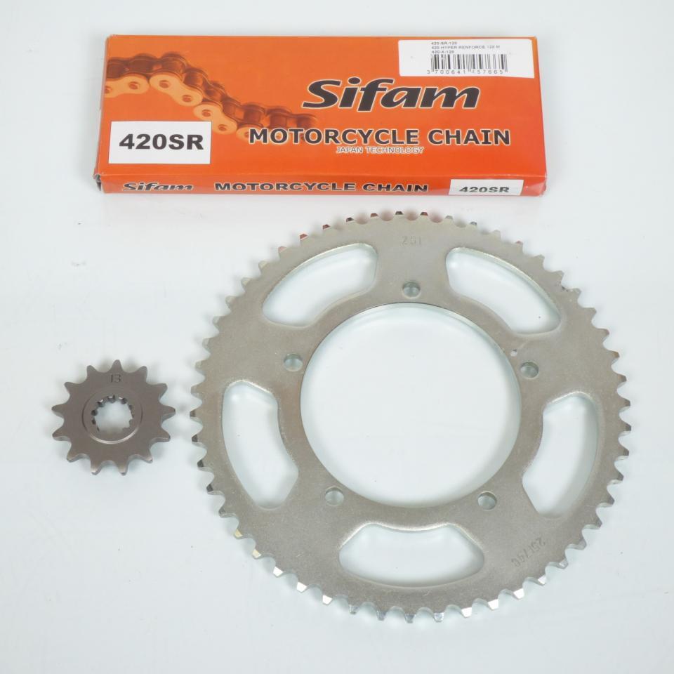 Kit chaîne Sifam pour Moto MBK 50 Xlimit 2002 13X51 pas 420
