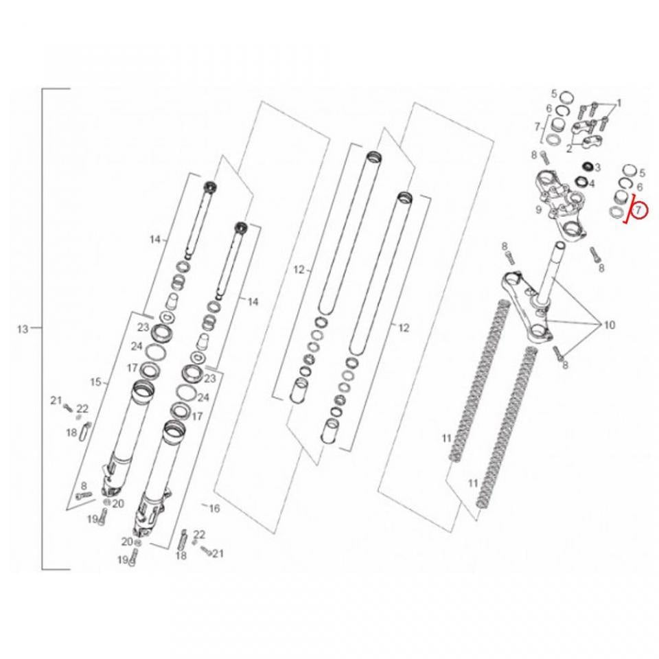 Visserie origine pour Moto Derbi 50 Senda R 2002 à 2006