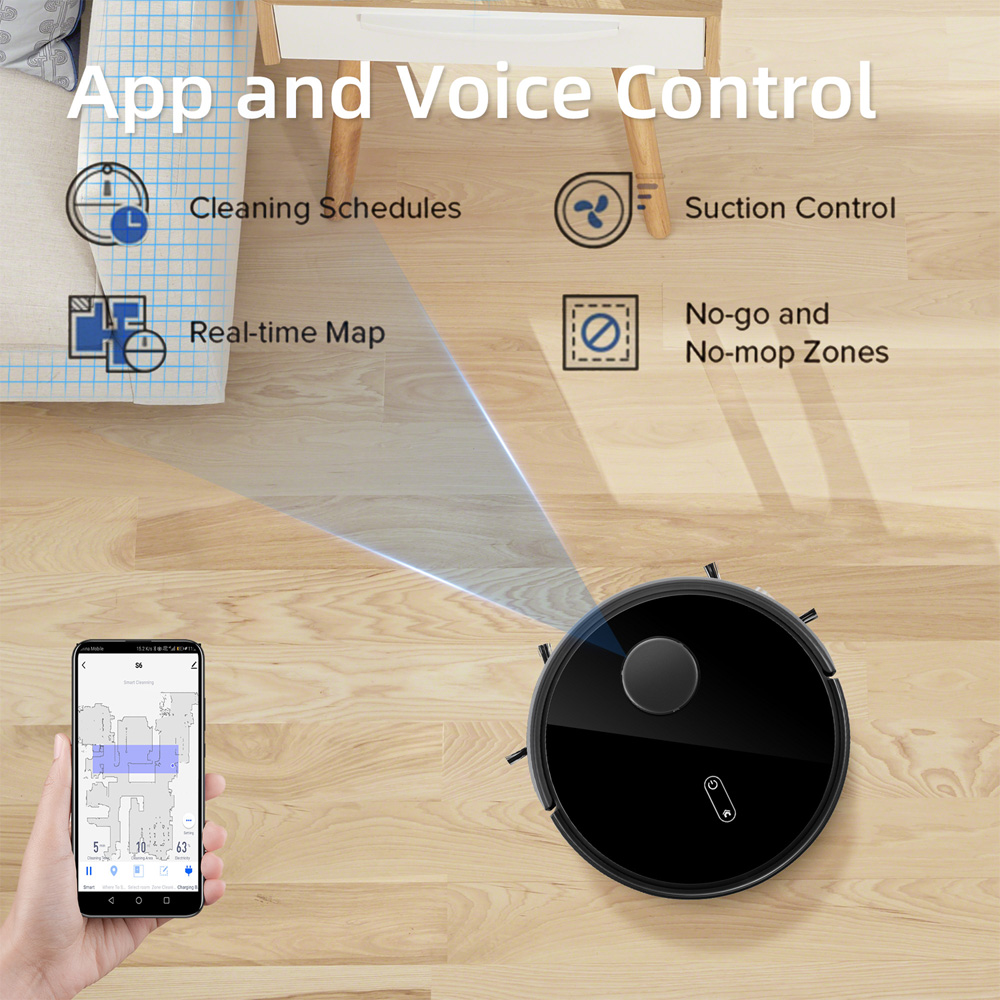 Tuya Robot Aspirapolvere Smart WiFi con Navigazione Laser