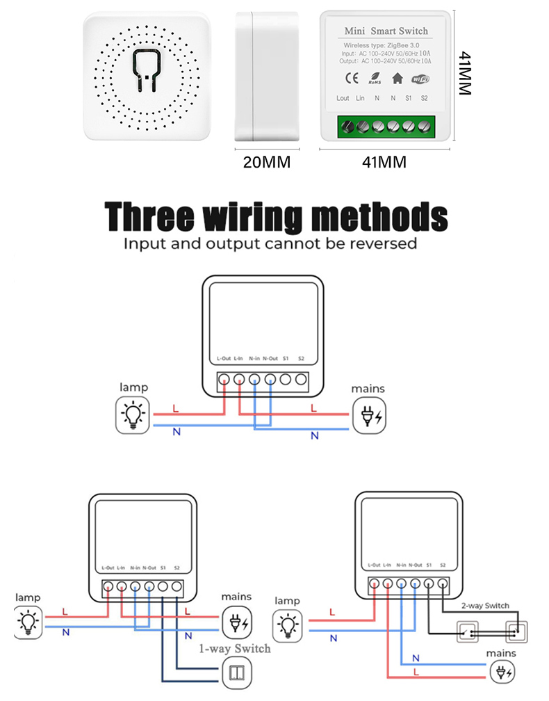Tuya Mini Interruttore Smart Zigbee 16A