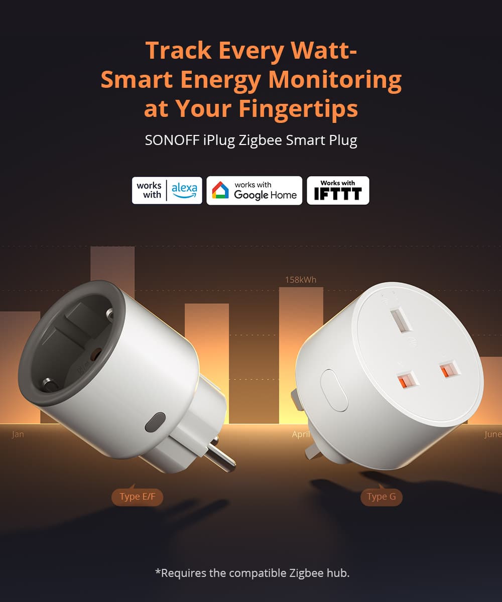 Sonoff S60ZB iPlug Presa Intelligente Zigbee Type: TYPE E/F