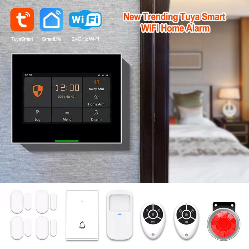 Tuya Sistema di Allarme Domestico Video GSM 4G e WiFi Kit Completo