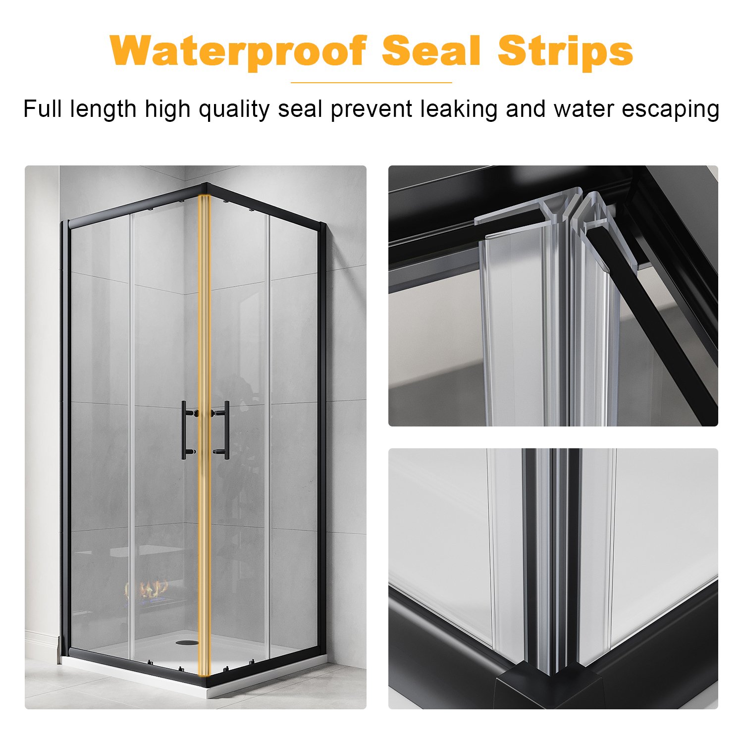 Elegant 900 X 900 Mm Sliding Corner Entry Shower Enclosure Door Cubicle