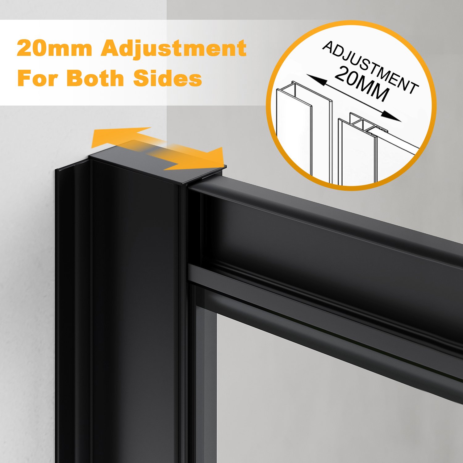 Elegant 760 X 760 Mm Sliding Corner Entry Shower Enclosure Door Cubicle