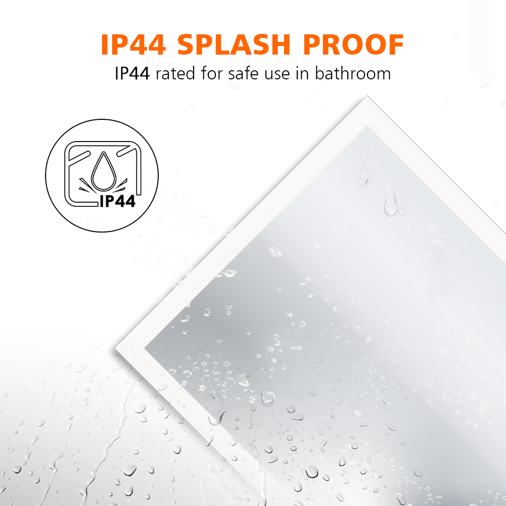 ELEGANT 1000 x 600mm Anti-foggy Wall Mounted Mirror, Frontlit LED ...