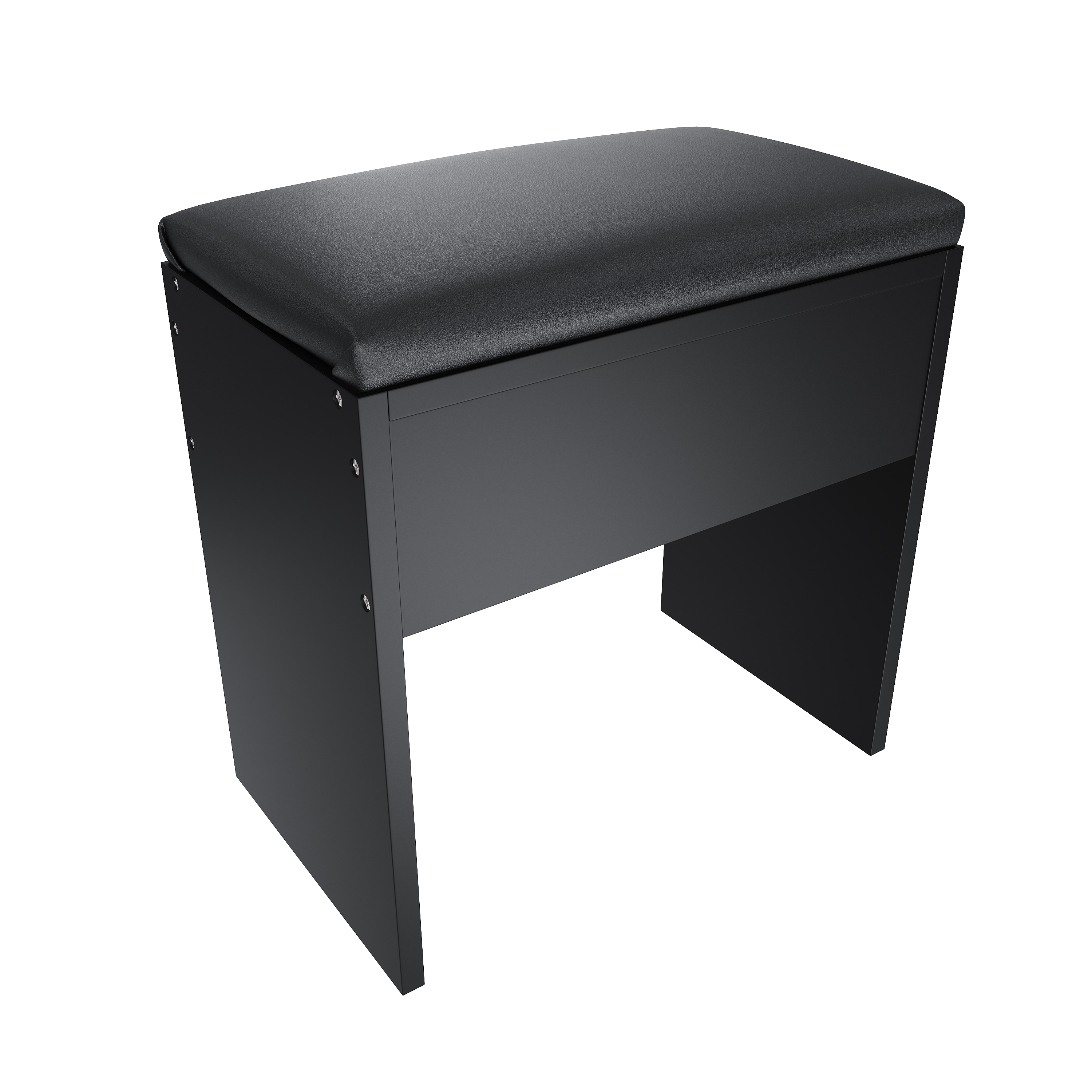 40x24x40cm ELEGANT Dressing Table Stool, Black Modern Cushioned Stool ...