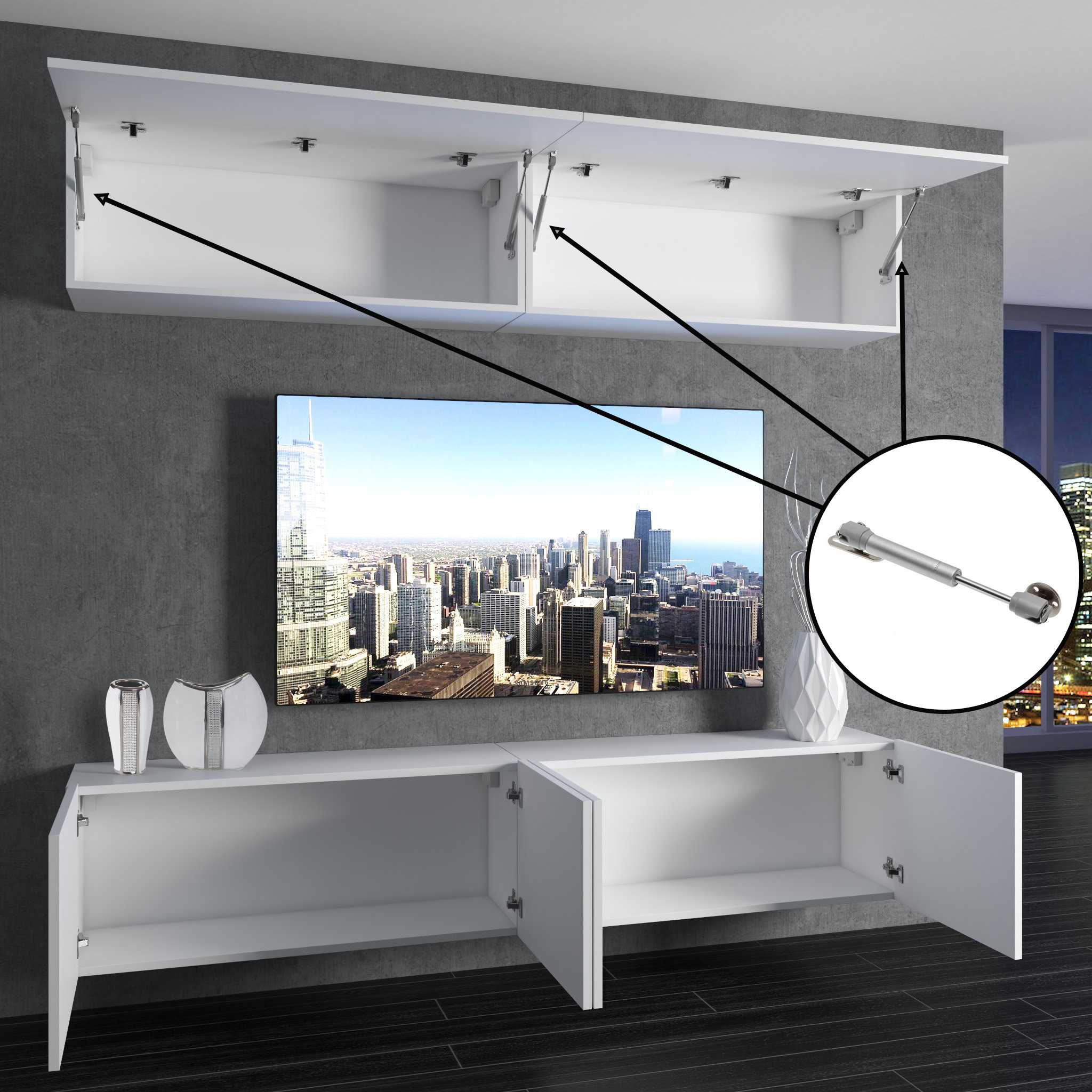 BELINI - Unité Murale TV NEX I Ensemble Muebles de Salon Complet I ...