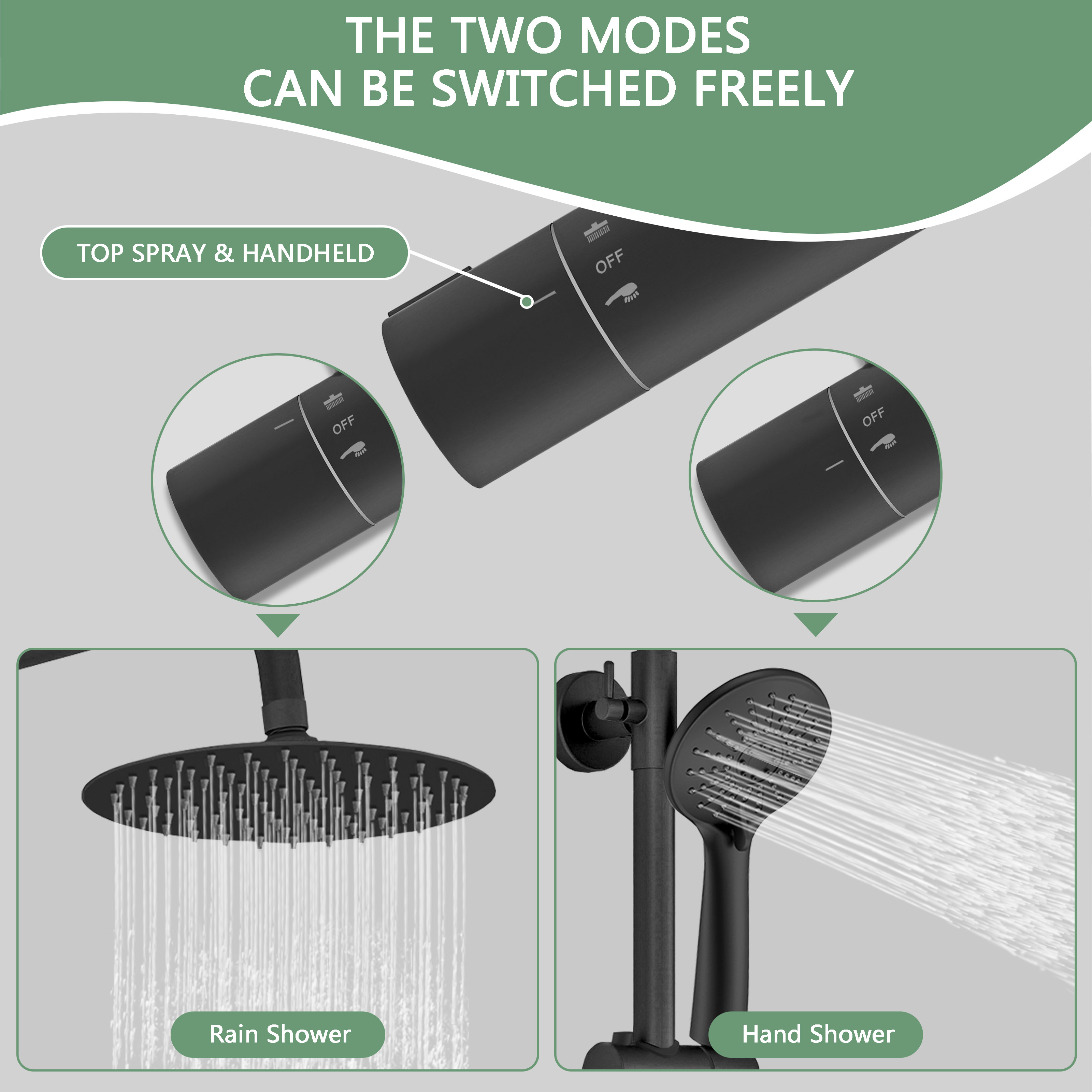 Biubiubath Round 3 Way Exposed Bathroom Thermostatic Shower Valve Mixer ...