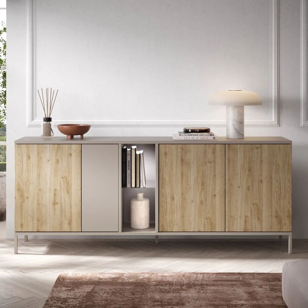 Madia 4 ante doppio colore cashmere e rovere cadiz 210x86H cm - Brando