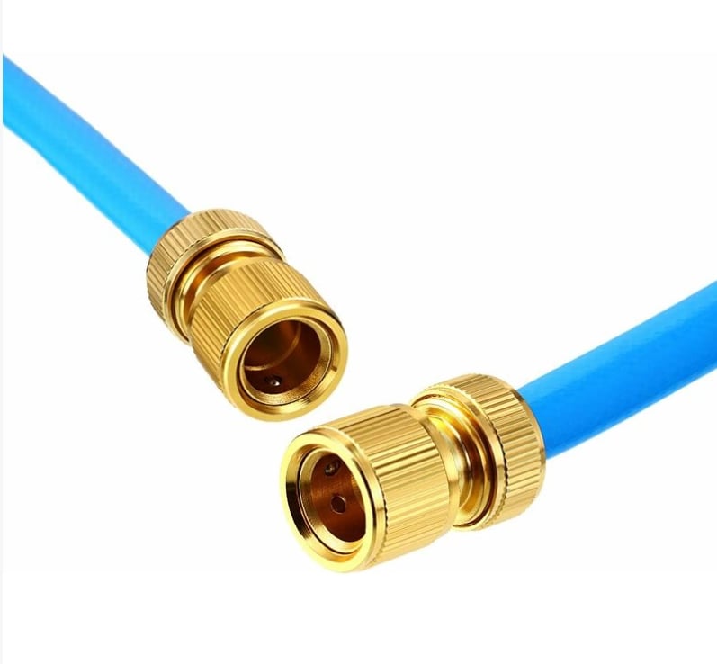 Lot de 2 raccords de tuyau d'arrosage en laiton pour tuyau d'arrosage (raccords mâles doubles en ...