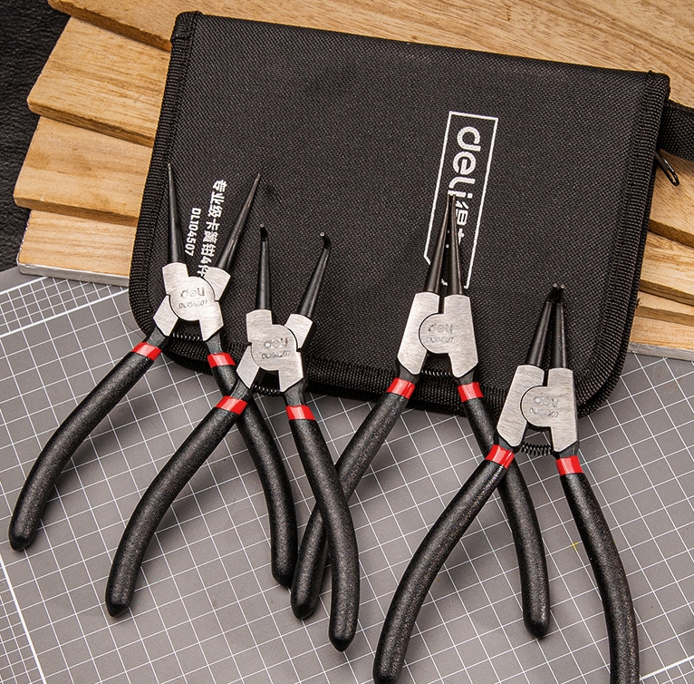 Pince à circlips 4 pièces 6" 150mm Pince à courbure droite intérieure ...