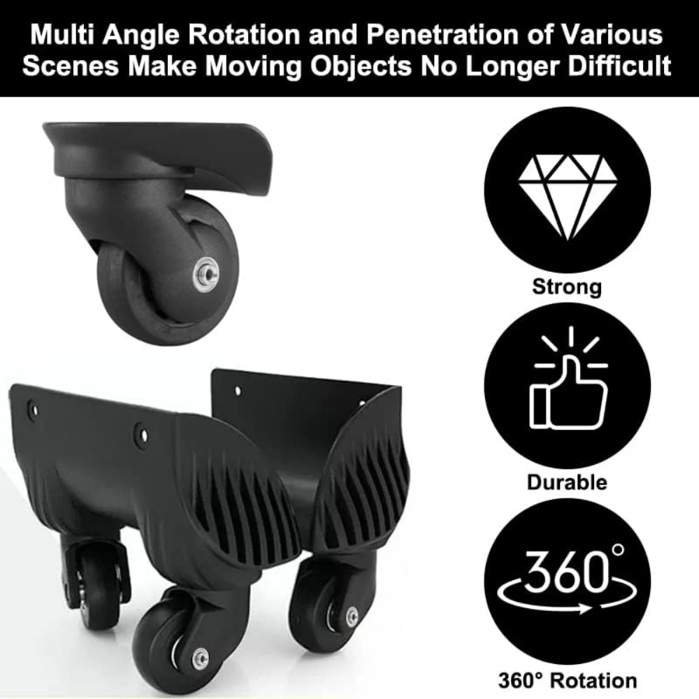 4 pièces Roue Valise Universelle,50 x18mm Roues De Rechange pour ...