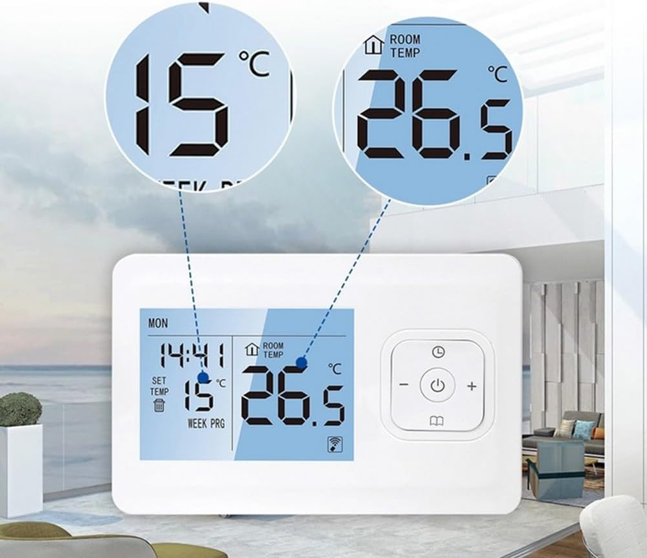 GABRIELLE Thermostat programmable sans fil monobloc thermostat de four suspendu + récepteur HF ...