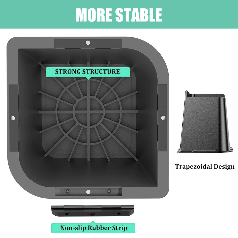 Furniture Leg-Bed Risers 4 inch,6 inch, 8 inch, Oversized Furniture ...