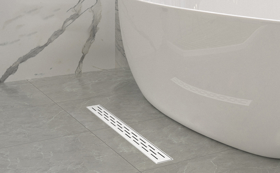 70cm Linear Shower Drain Type H Stainless Steel Wetroom Channel Gully ...