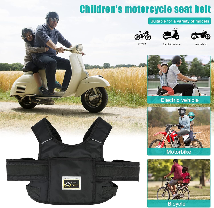 GABRIELLE children's motorcycle harness with pockets, adjustable ...