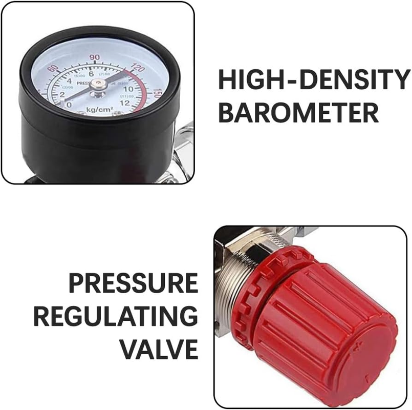 GABRIELLE Régulateur de Pression du Compresseur d'air 1/4" Détendeur ...