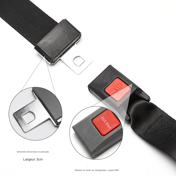 GABRIELLE Universal retractable adjustable 2-point safety belt for car ...