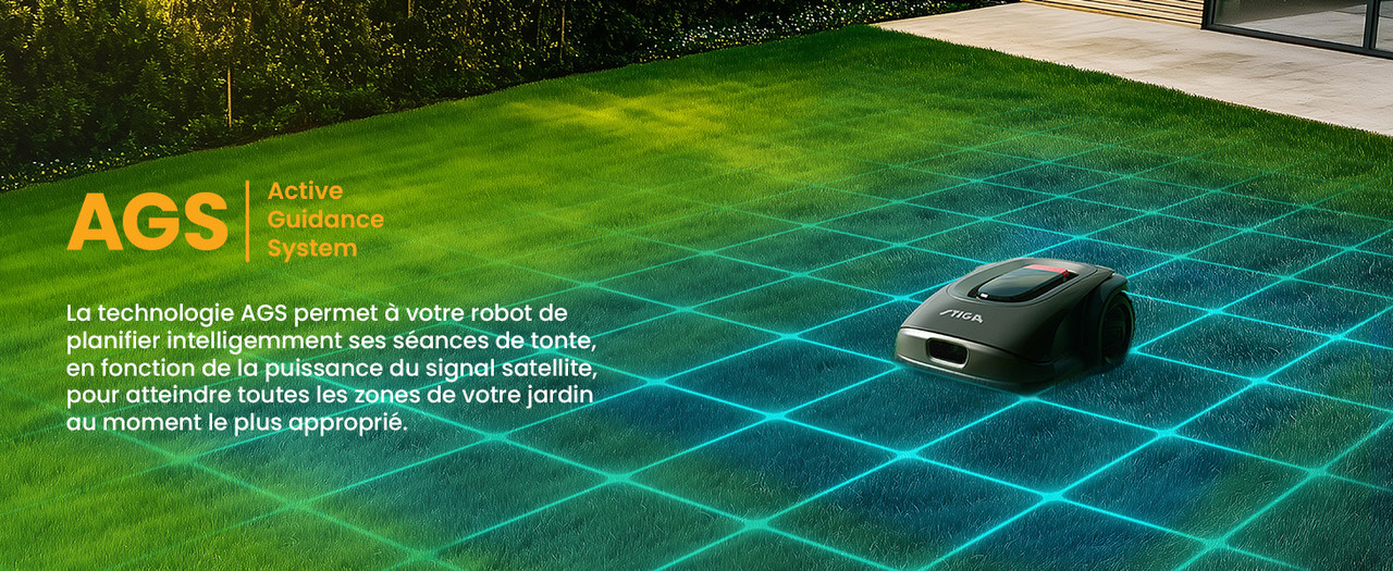 STIGA A 8 - Robot tondeuse autonome, sans câble, navigation AGS & GPS-RTK, jusqu'à 800 m² ...