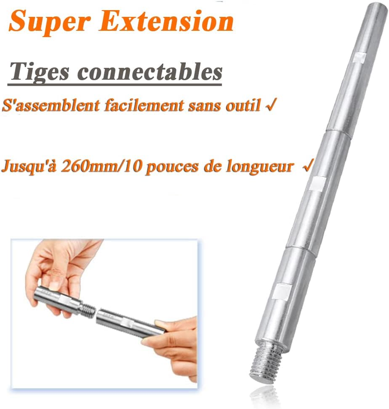 GABRIELLE 3PCS Tige d'extension de Meuleuse d'angle en Alliage d'aluminium M14 Rallonge de ...