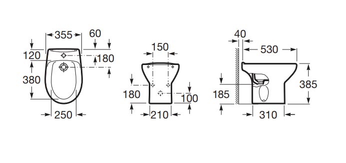 Bidé Monobloque Blanco Victoria Roca