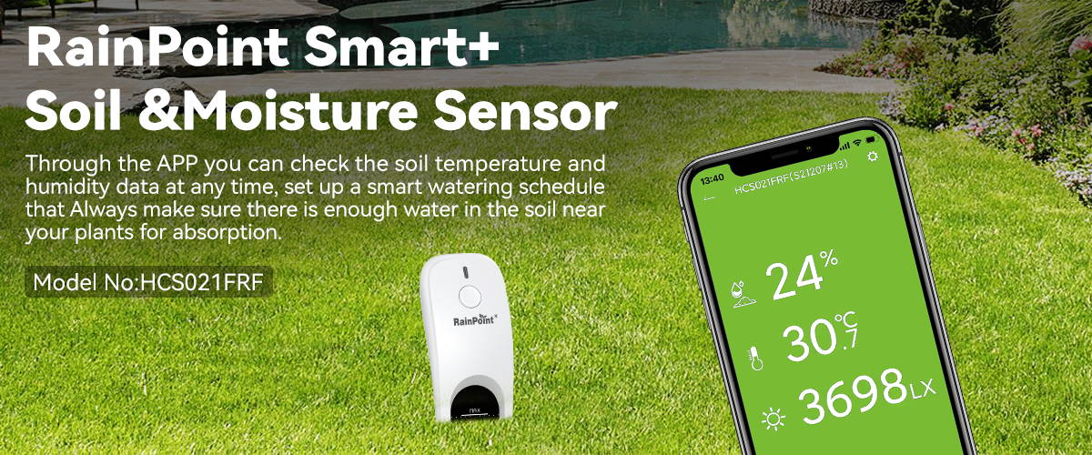RAINPOINT Soil Moisture Sensor, Soil Moisture Checker, App Control for ...